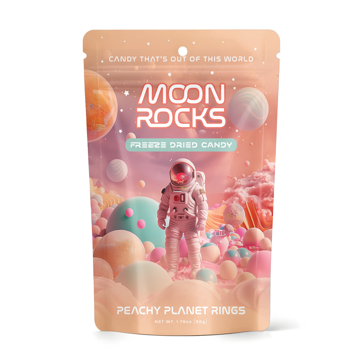 Moon Rocks Freeze Dried Candy - Peachy Planet Rings — Fizz and Sweets