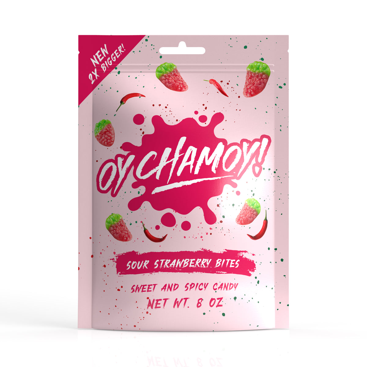 New 8oz Oy Chamoy! Sour Strawberry Bites — Fizz and Sweets
